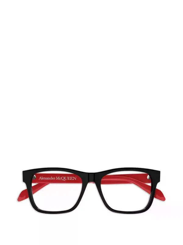 Alexander McQueen Square Full-rim Eyeglasses - Black