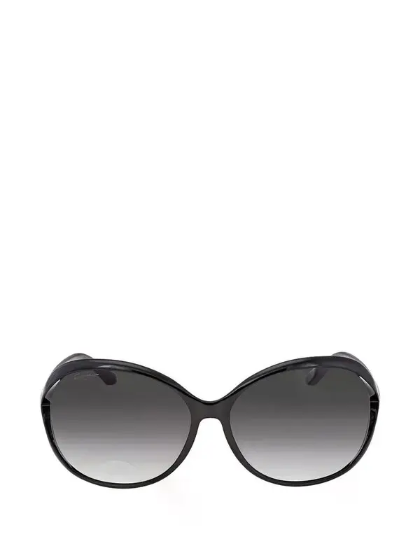 FERRAGAMO Oval Full-rim Sunglasses - Black