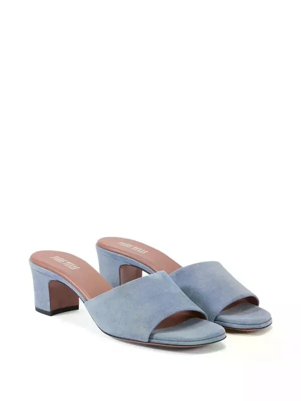 Paris Texas Ava Block-heel Mules - Blue
