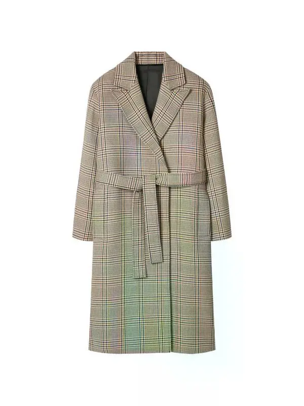 Paul Smith Check-belted Coat - Neutrals