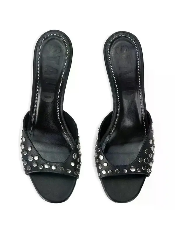 Staud Brigitte Studded Sandals - Black