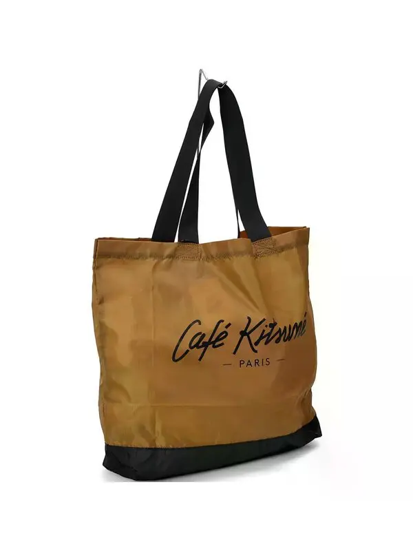 CAFÉ KITSUNÉ Logo-print Tote Bag - Brown