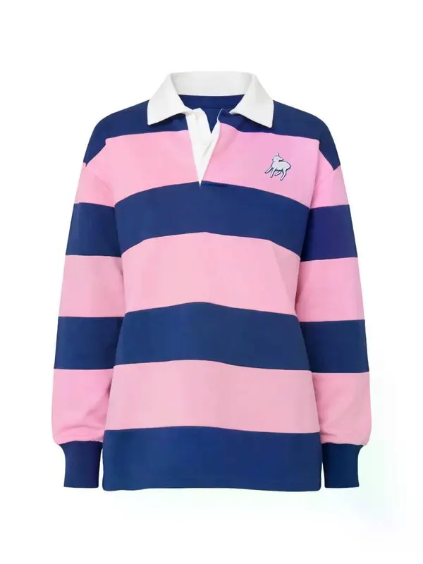 MOTHER Piece Huddle Polo Shirt - Pink