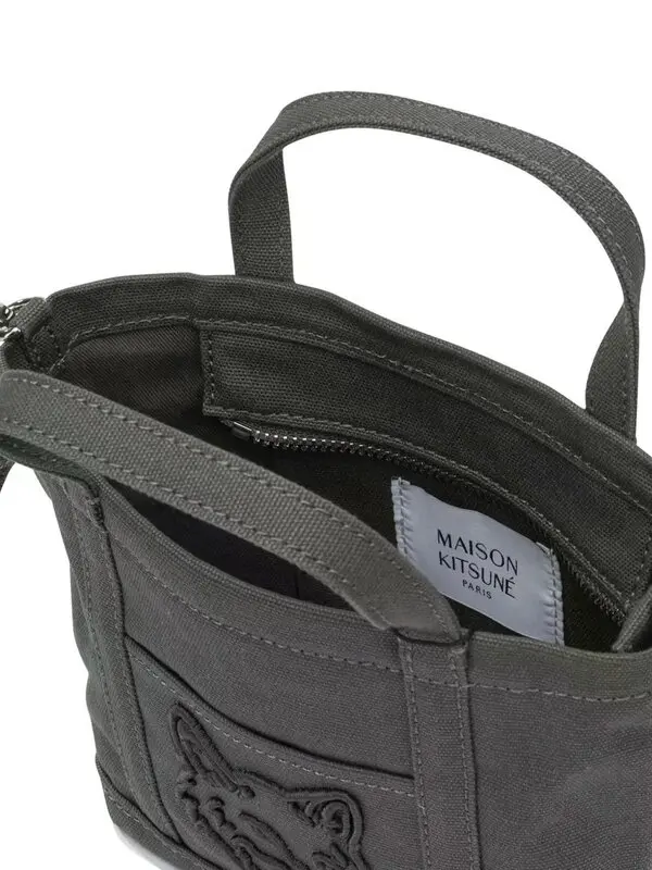 Maison Kitsuné Fox Head Tote Bag - Grey