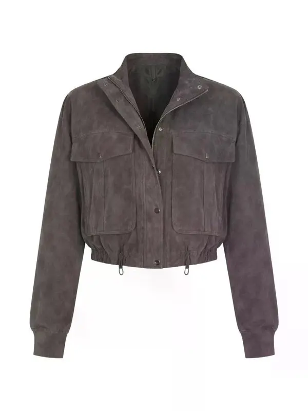 THE MANNEI Pocket Cropped Jacket - Brown