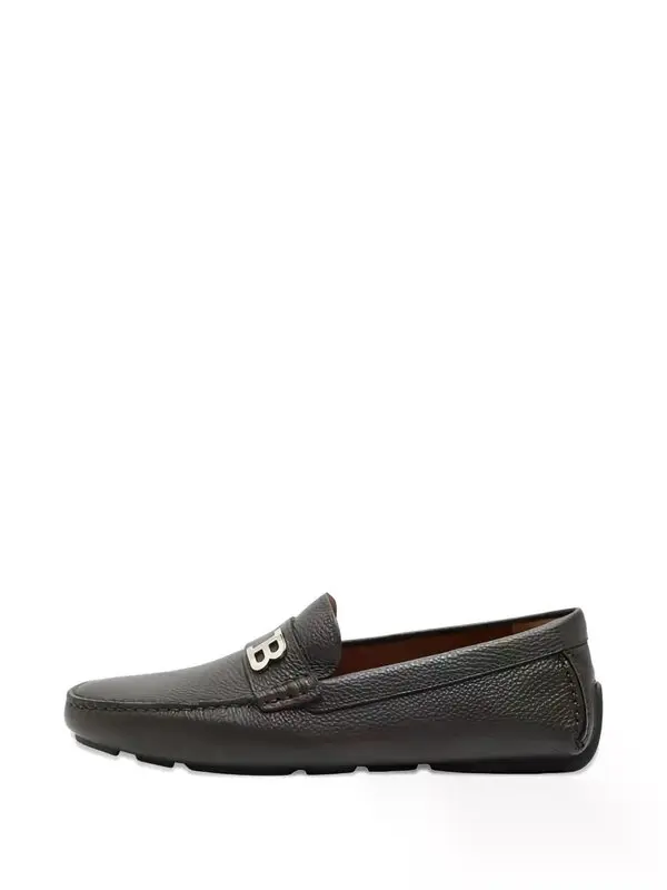Bally Logo Leather Loafers - Brown