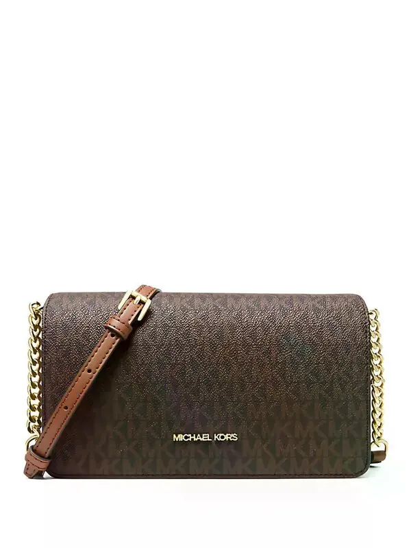 Michael Kors Medium Signature-logo Crossbody Bag - Brown