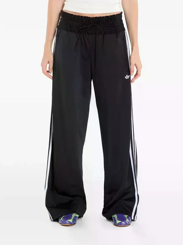 Adidas Smocked Firebird Tracksuit Bottoms - Black