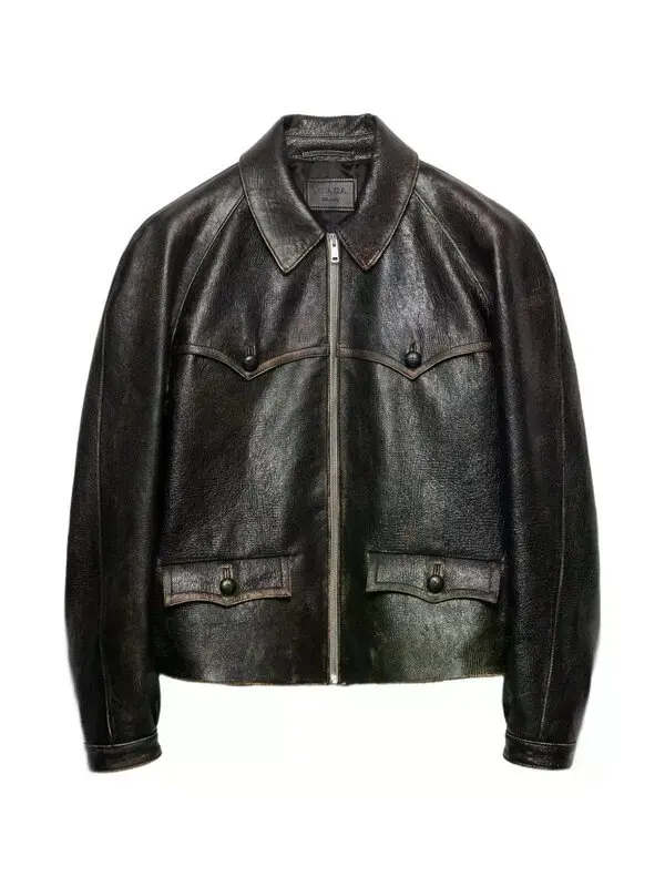 Prada Nappa Leather Jacket - Brown