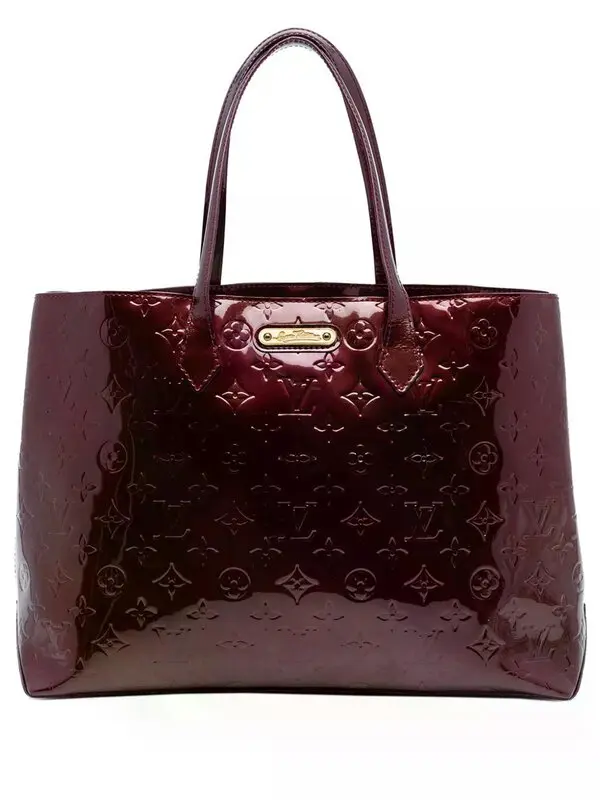 LOUIS VUITTON Monogram Vernis Wilshire Mm Tote - Red