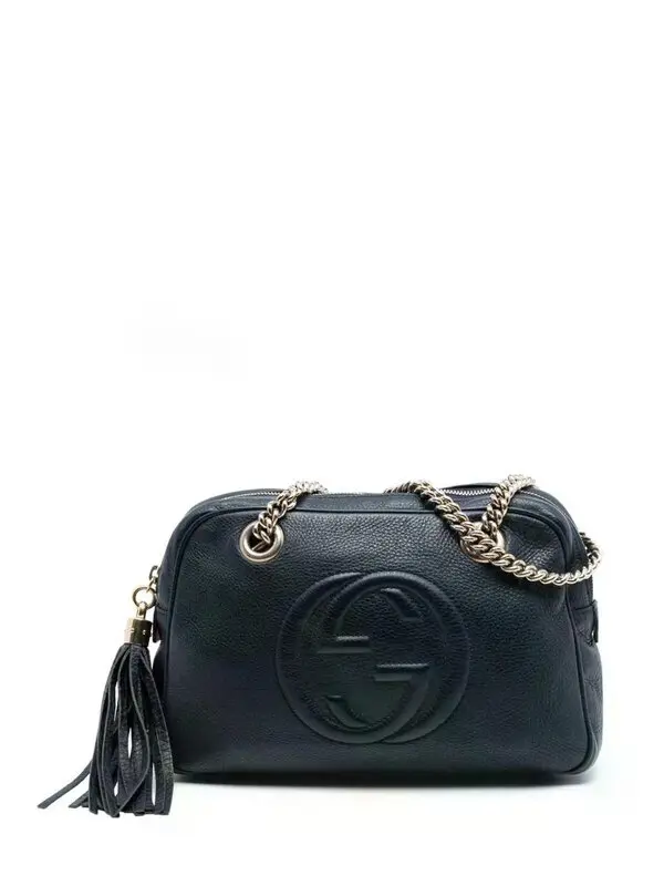 Gucci Leather Soho Chain Shoulder Bag - Black