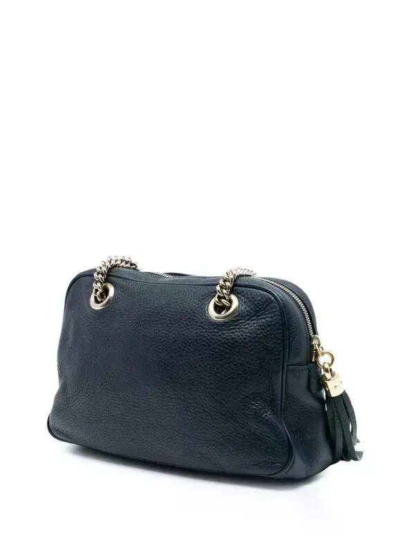Gucci Leather Soho Chain Shoulder Bag - Black