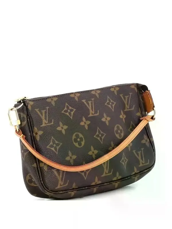 LOUIS VUITTON Pochette Accessoires Monogram Canvas Clutch - Brown