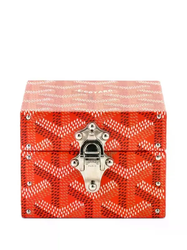 Goyard Regence Mini Trunk Coated Canvas Travel Bag - Orange