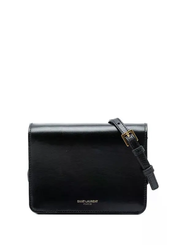 Saint Laurent 2013-2026 Smooth Calfskin Monogram Crossbody Bag - Black