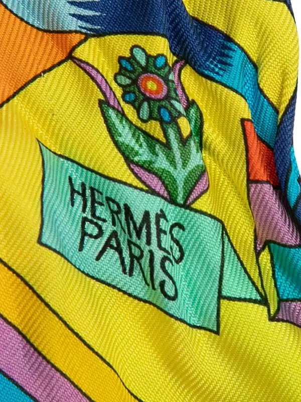 Hermès 2000-2026 La Source De Pegase Silk Twilly Scarf Scarves
