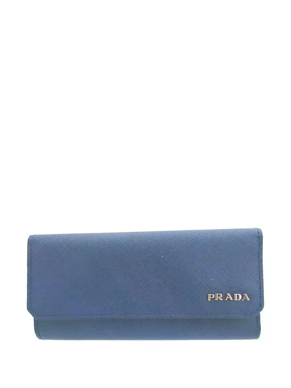 Prada 2010-2026 Saffiano Key Holder - Blue