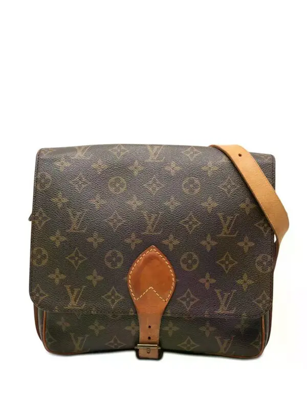 LOUIS VUITTON 1986 Monogram Cartouchiere Gm Crossbody Bag - Brown