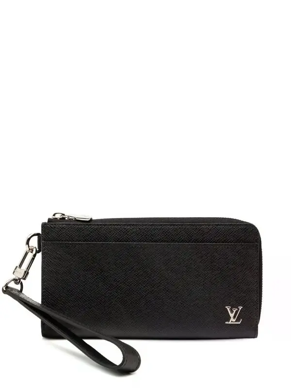 LOUIS VUITTON 2021-2026 Taiga Zippy Dragonne Wallet Long Wallets - Black