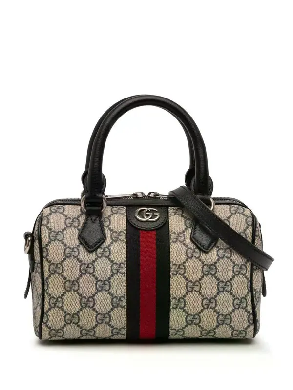 Gucci 2016-2026 Mini Gg Supreme Ophidia Web Satchel - Neutrals