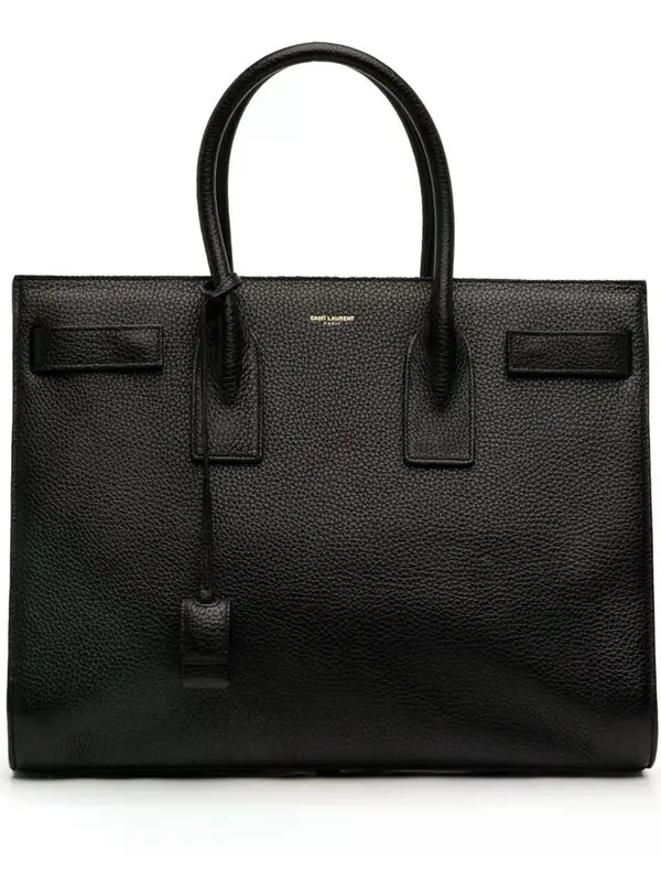 Saint Laurent 2014 Medium Grained Calfskin Sac De Jour Satchel - Black