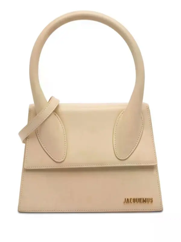 Jacquemus 2019-2025 Smooth Calfskin Le Grand Chiquito Satchel - Neutrals