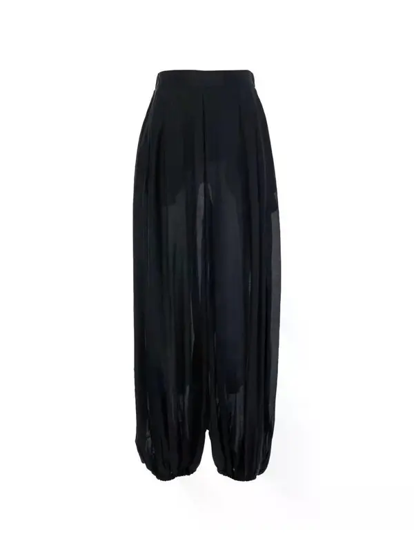 SEMICOUTURE High-waisted Balloon Leg Trousers - Black