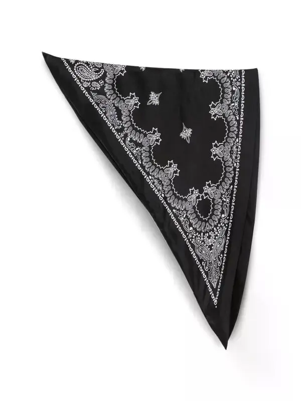 CENERE GB Paisley-print Silk Scarf - Black