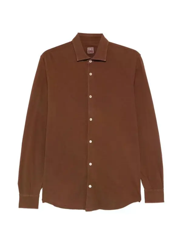 Fedeli Buttoned Shirt - Brown