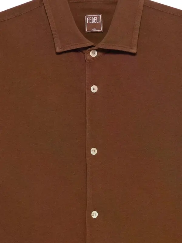 Fedeli Buttoned Shirt - Brown