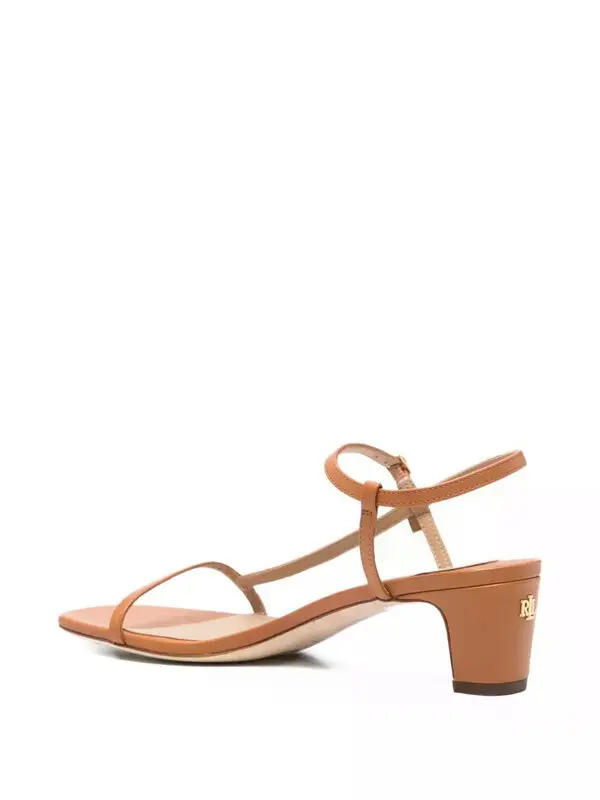Ralph Lauren Lainee Strappy Leather Sandals - Brown
