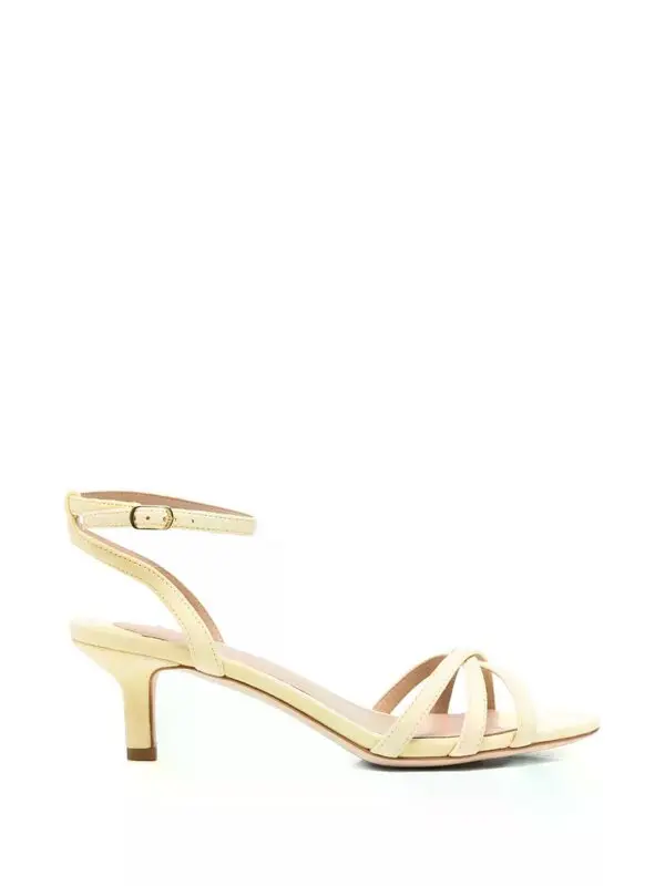 Ralph Lauren Kendyl Crossover-strap Suede Sandals - Yellow
