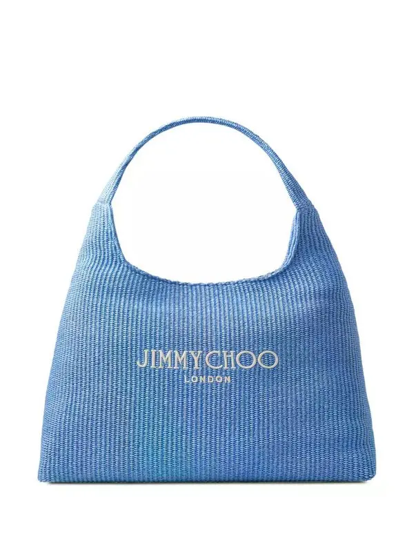 JIMMY CHOO Hobo Shoulder Bag With Logo Lettering - Blue