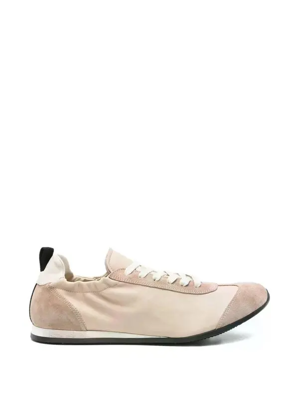 UMA WANG Panelled Suede-trim Sneakers - Neutrals