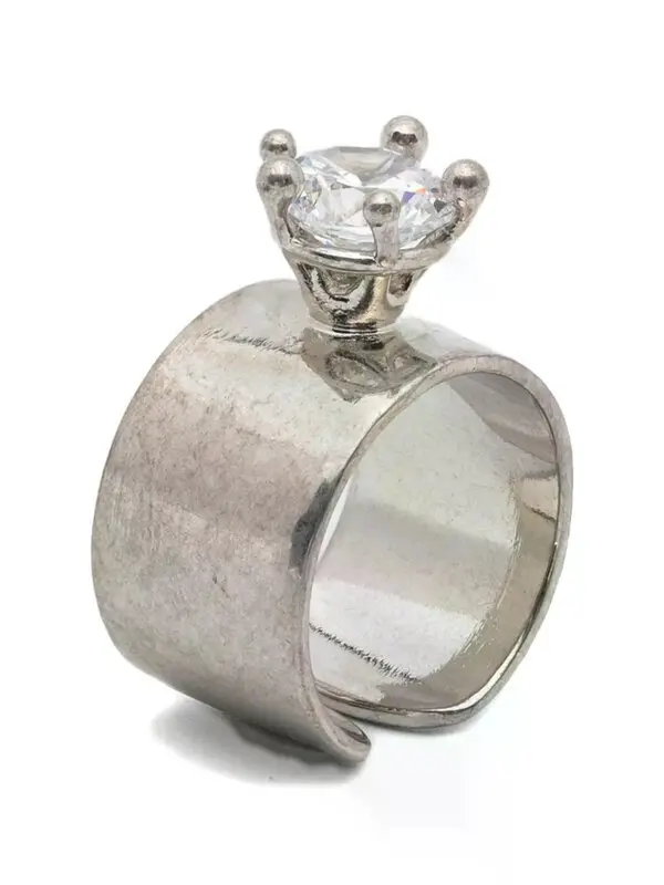 PANCONESI Small Diamanti Armour Ring - Silver