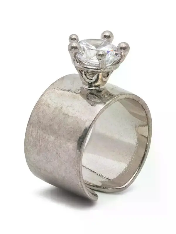 PANCONESI Small Diamanti Armour Ring - Silver