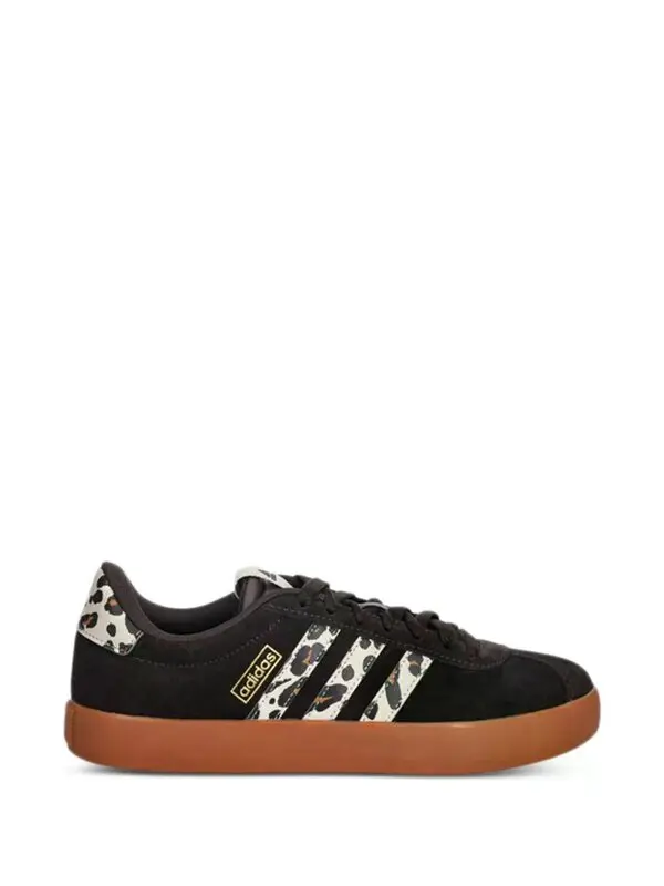 Adidas Vl Court 3.0 Animal-print Lace-up Sneakers - Brown