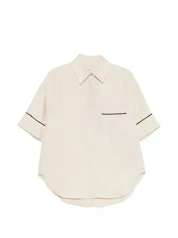 Agnona Patch-pocket Blouse - Neutrals