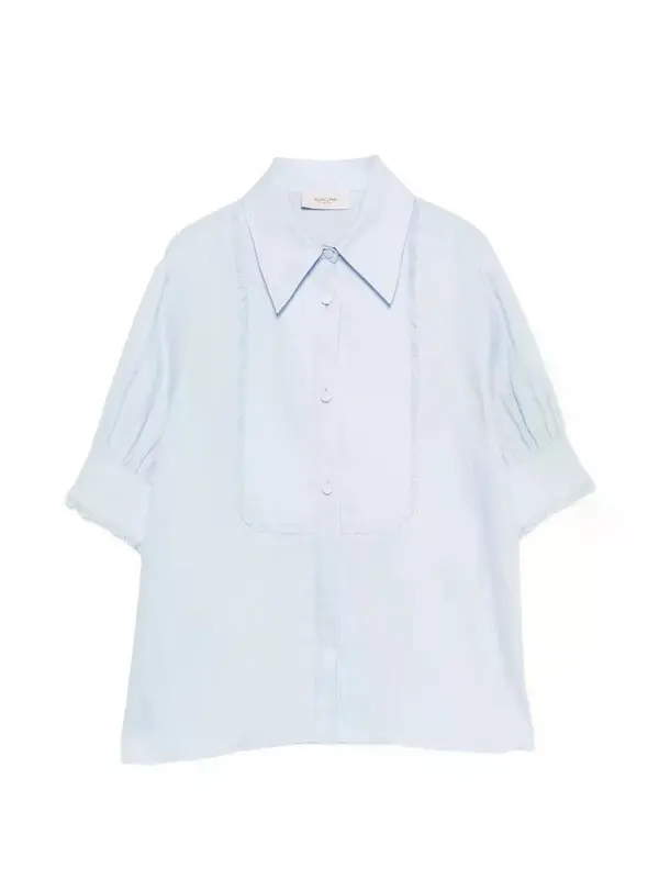 Agnona Fringed-detail Shirt - Blue