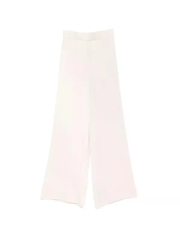 Patrizia Pepe Elastic-waist Wide-leg Pants - Neutrals