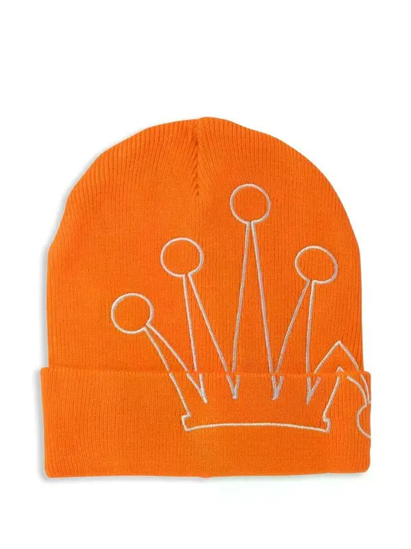 StÜssy Crown Embroidered Beanie - Orange