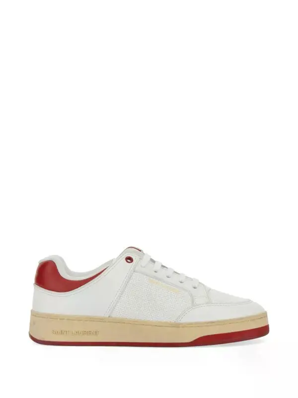 Saint Laurent Sl/61 Low-top Leather Sneakers - White