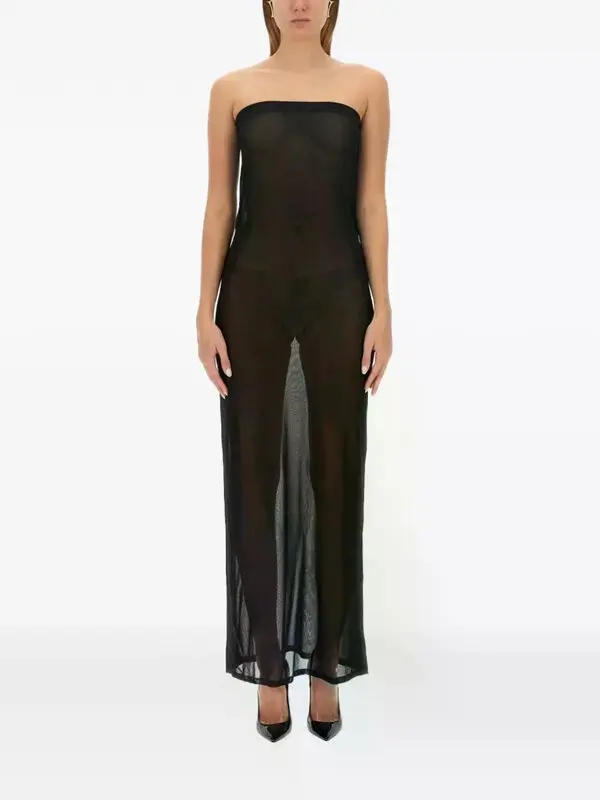 Saint Laurent Strapless Maxi Dress - Black