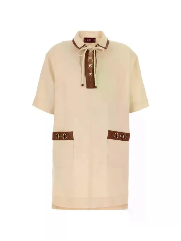 Gucci Horsebit-embellished Mini Dress - Neutrals