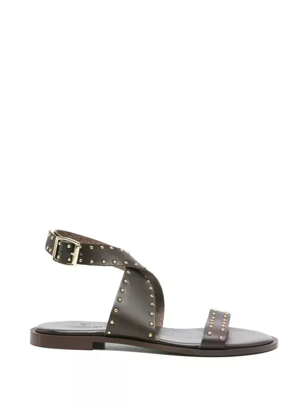 THERA'S Studded Criss-cross Sandals - Brown
