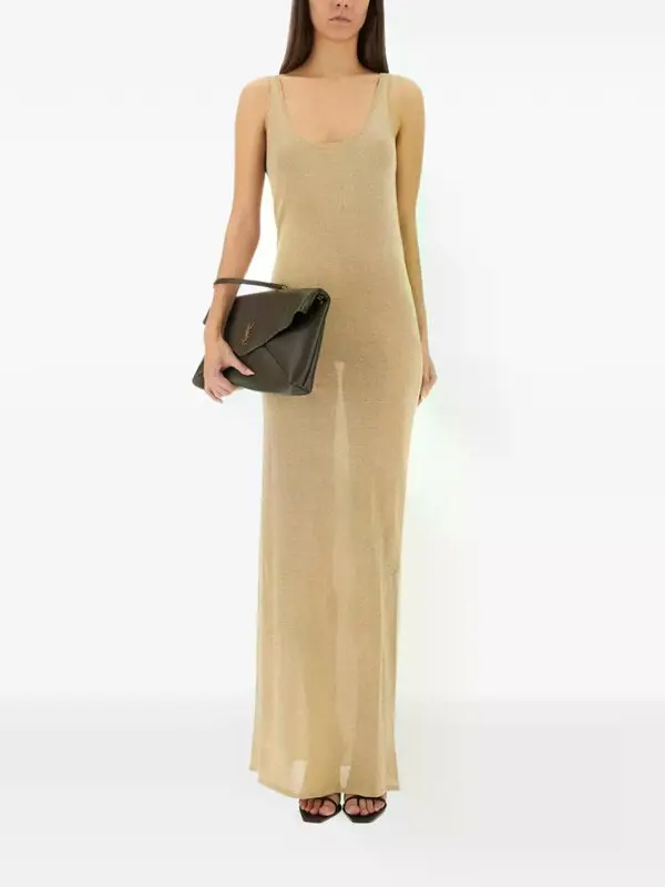 Saint Laurent Knit Sleeveless Dress - Neutrals