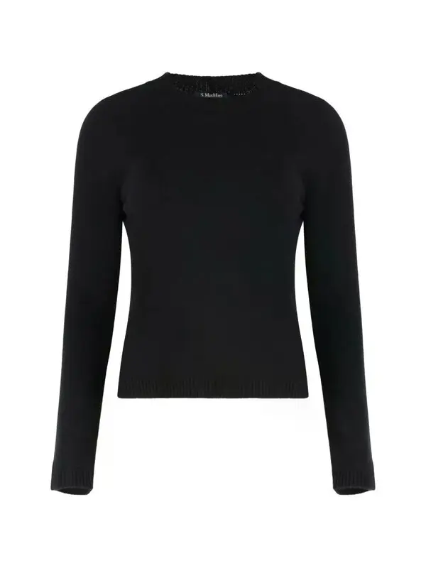 Max Mara Damasco Crew Neck Sweater - Black