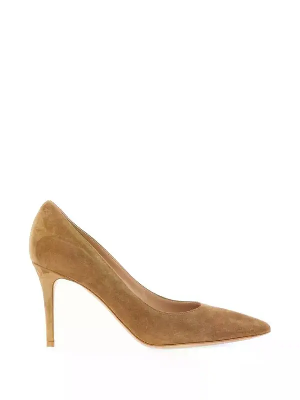 GIANVITO ROSSI 85 Pointed Pumps - Neutrals