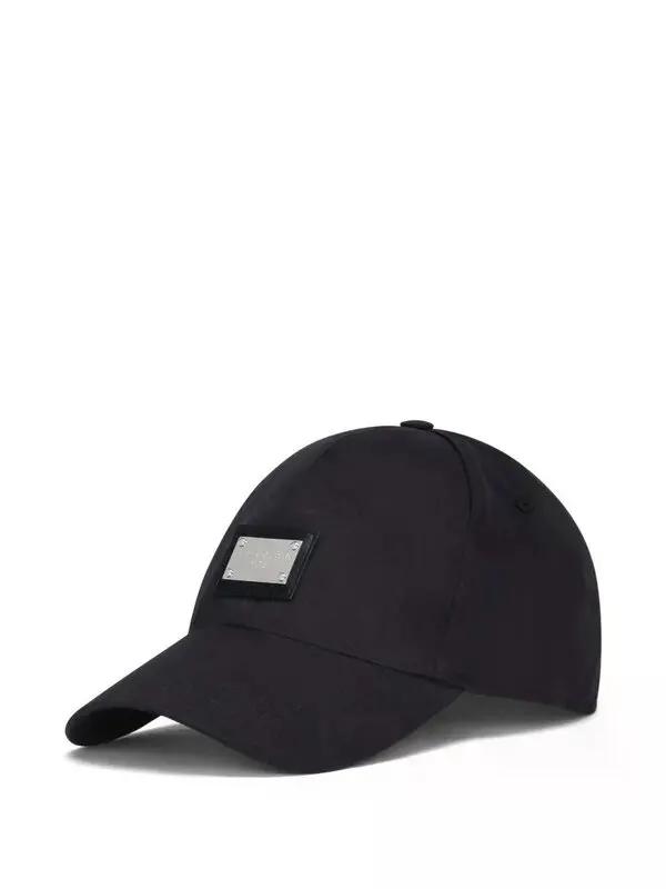 Dolce & Gabbana Cotton Baseball Cap With Logo Tag - Blue