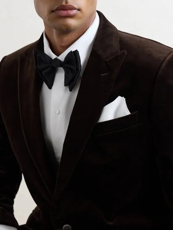 DE PETRILLO Pre-tied Silk And Cotton-blend Bow Tie